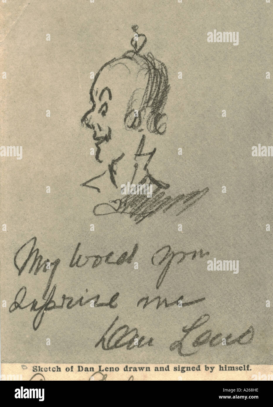 Dan Leno, self portrait circa 1900 Stock Photo - Alamy