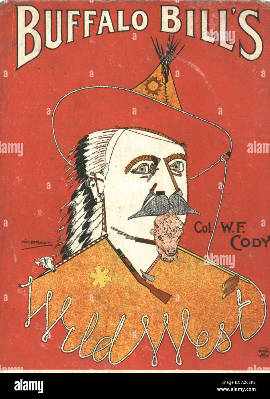 Wild west show postcard hi-res stock photography and images - Alamy