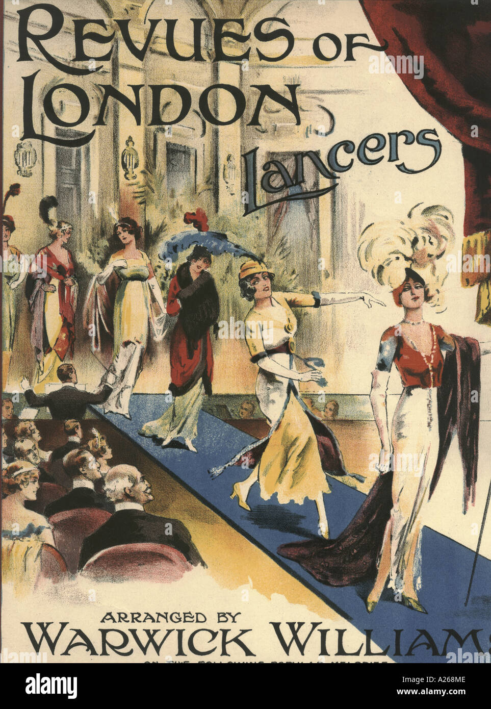Sheet music cover Revues of London 1913 Stock Photo - Alamy
