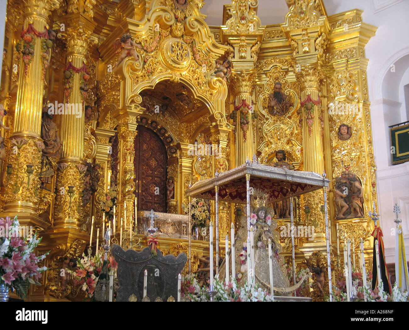 Inside the Pilgrim Church at El Rocio Andalucia Spain Stock Photo ...