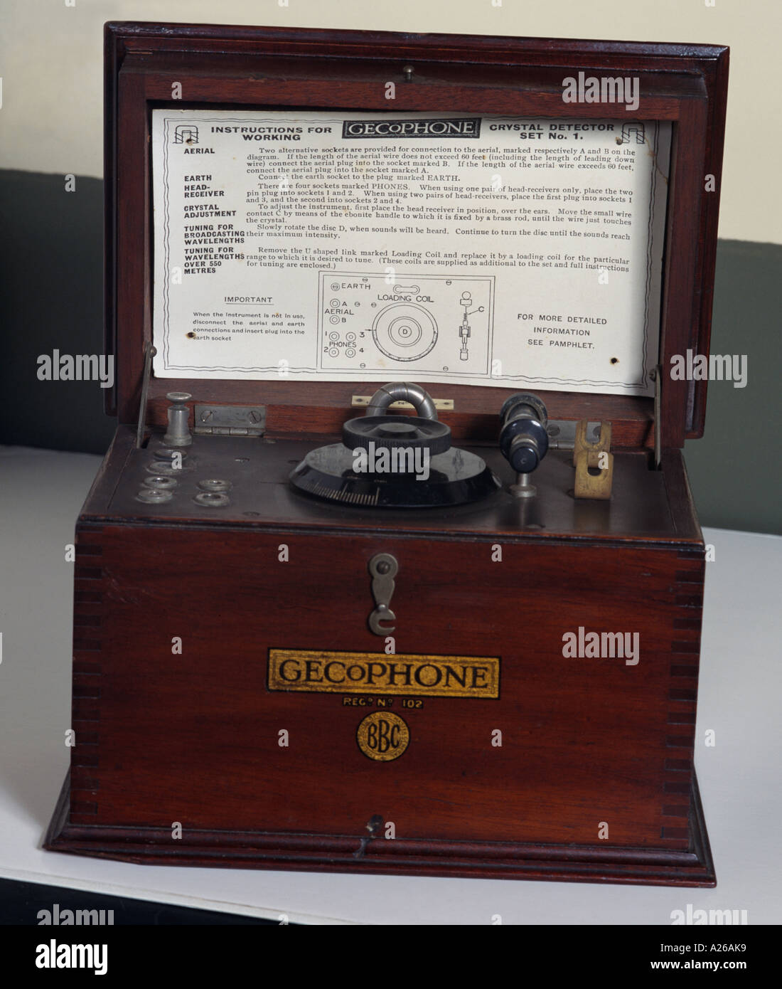 Crystal radio set hi-res stock photography and images - Alamy