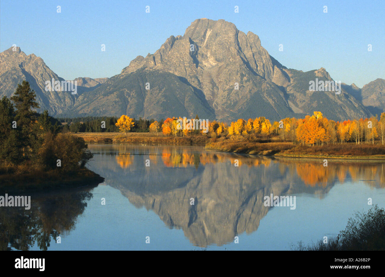 Oxbow bend Grand Teton National Park USA Stock Photo - Alamy