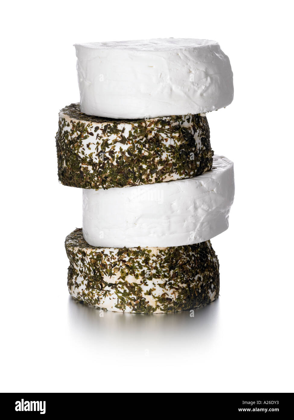 Stack of goats cheese Stock Photo - Alamy
