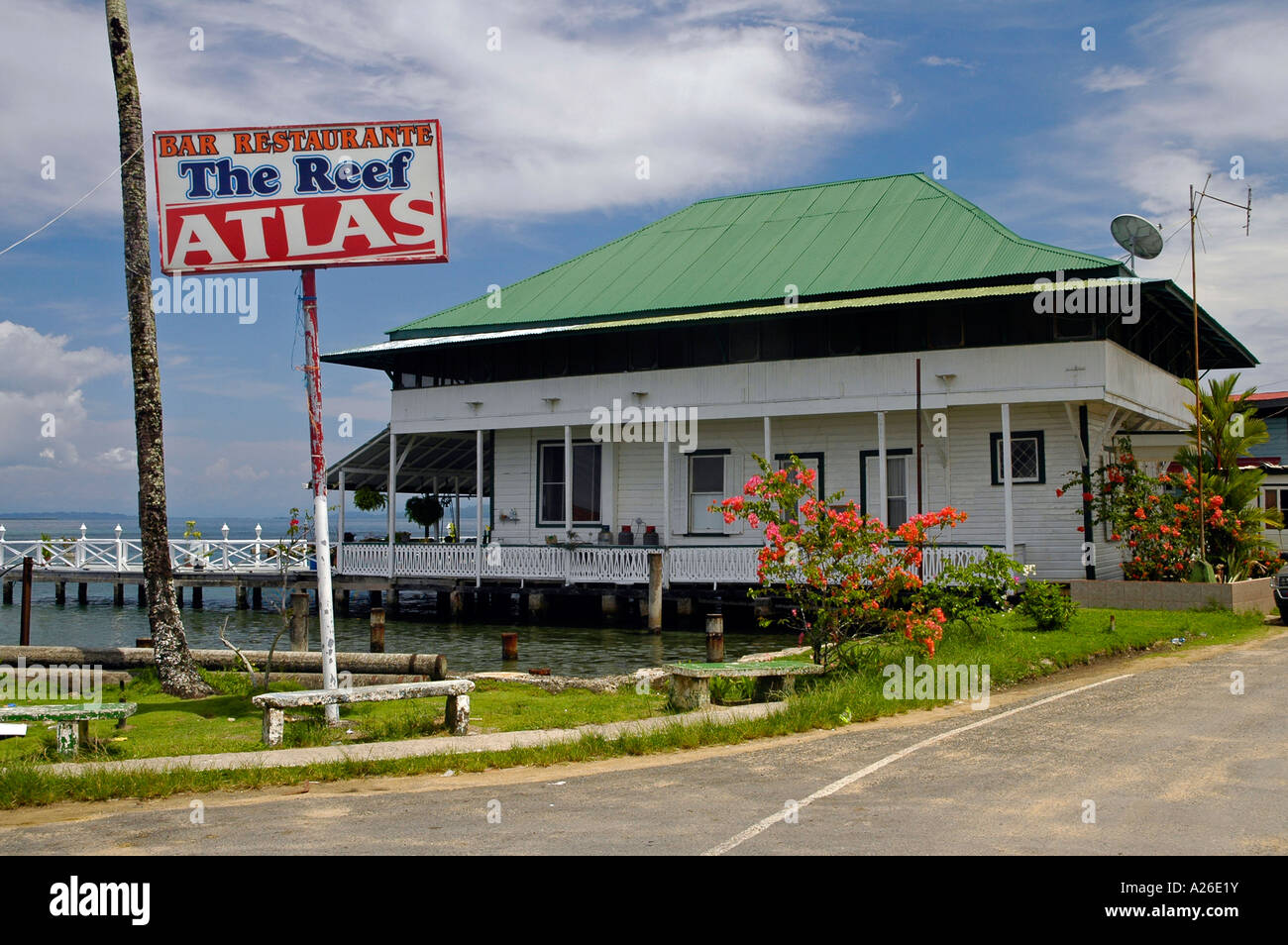 Bar and restaurant on sea in Bocas town, Bocas del Toro Archipelago ...
