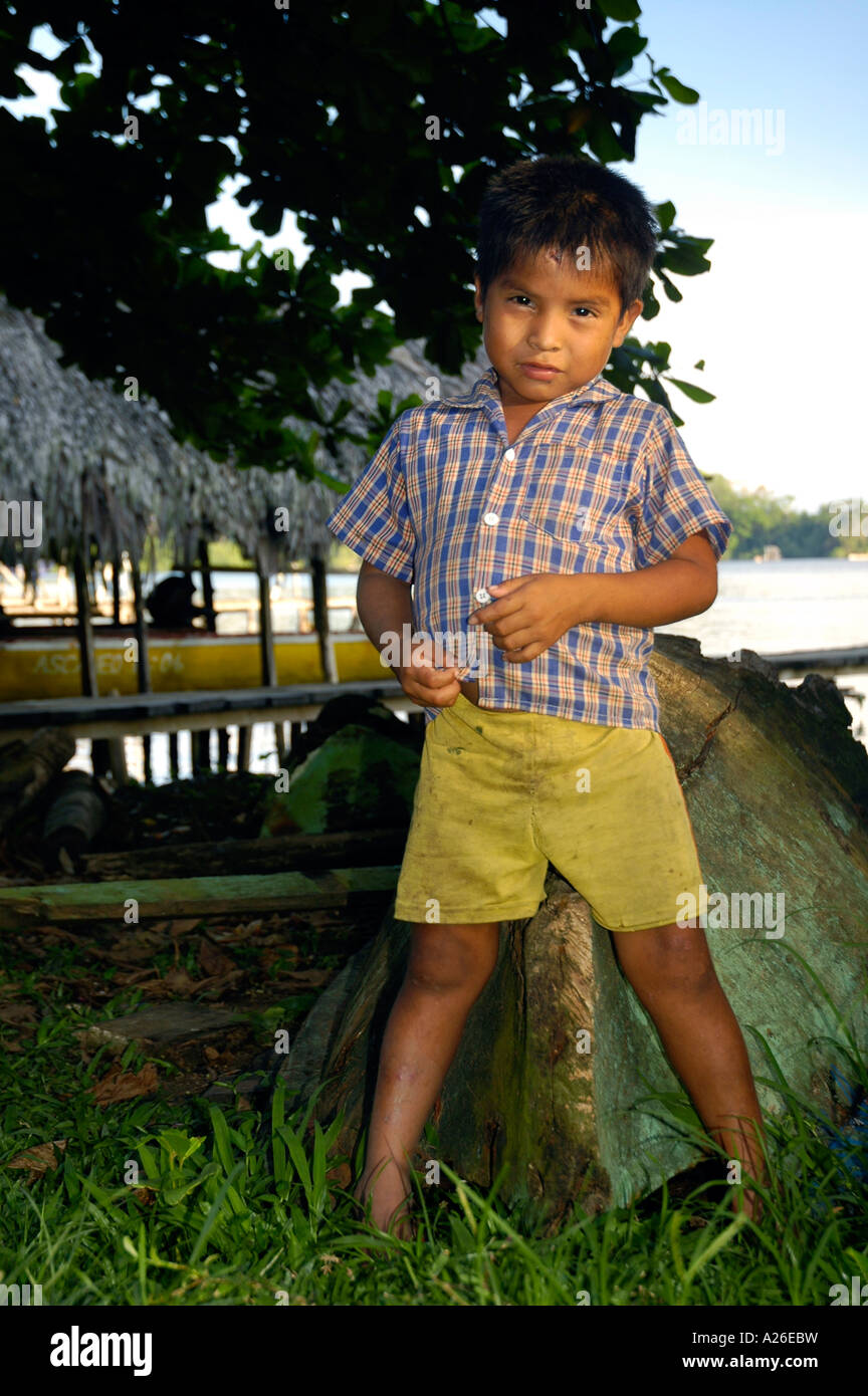 Guaymi boy, Bastimentos Island, Bocas del Toro Archipelago, Panama ...