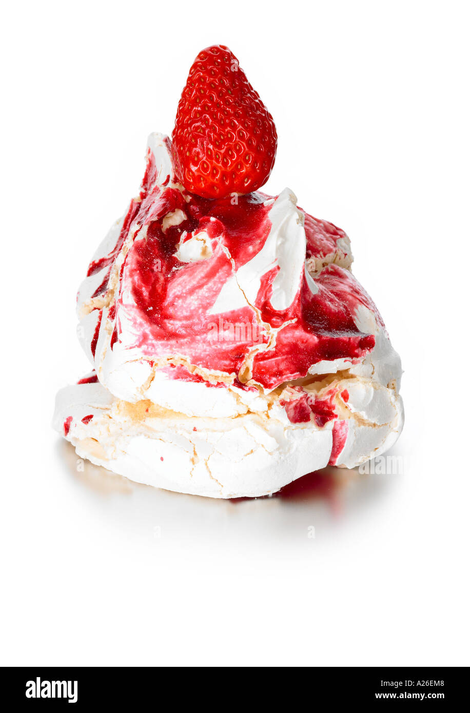 Strawberry and meringue Stock Photo - Alamy