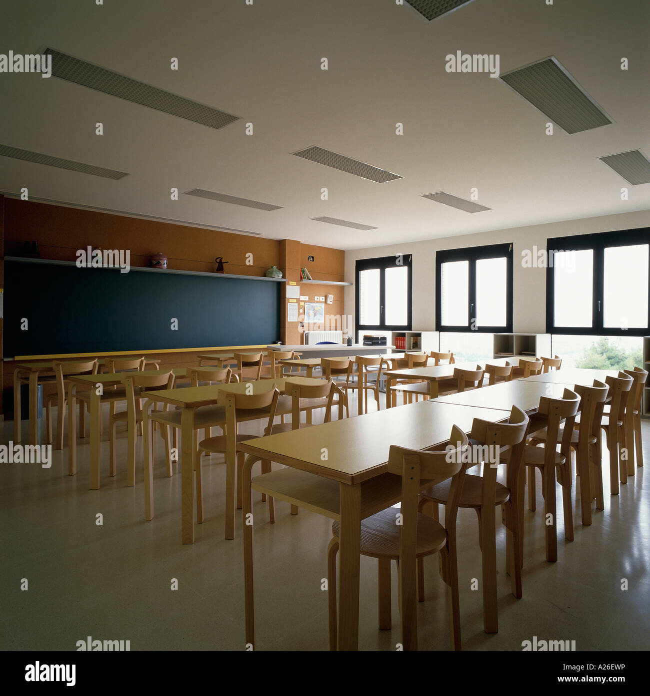 View of a neatly designed classroom Stock Photo - Alamy