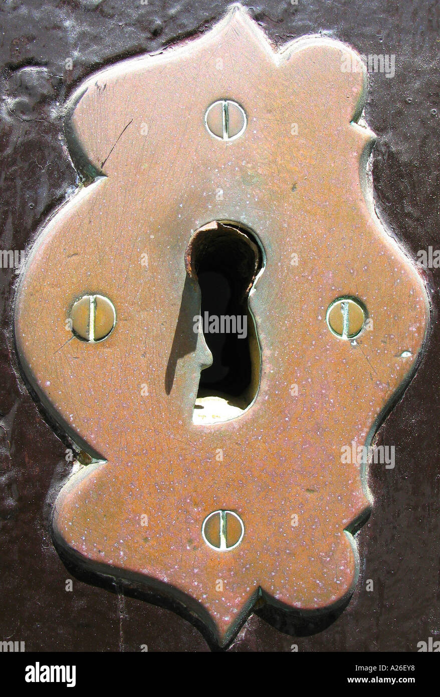Keyhole at a Door Stock Photo - Alamy