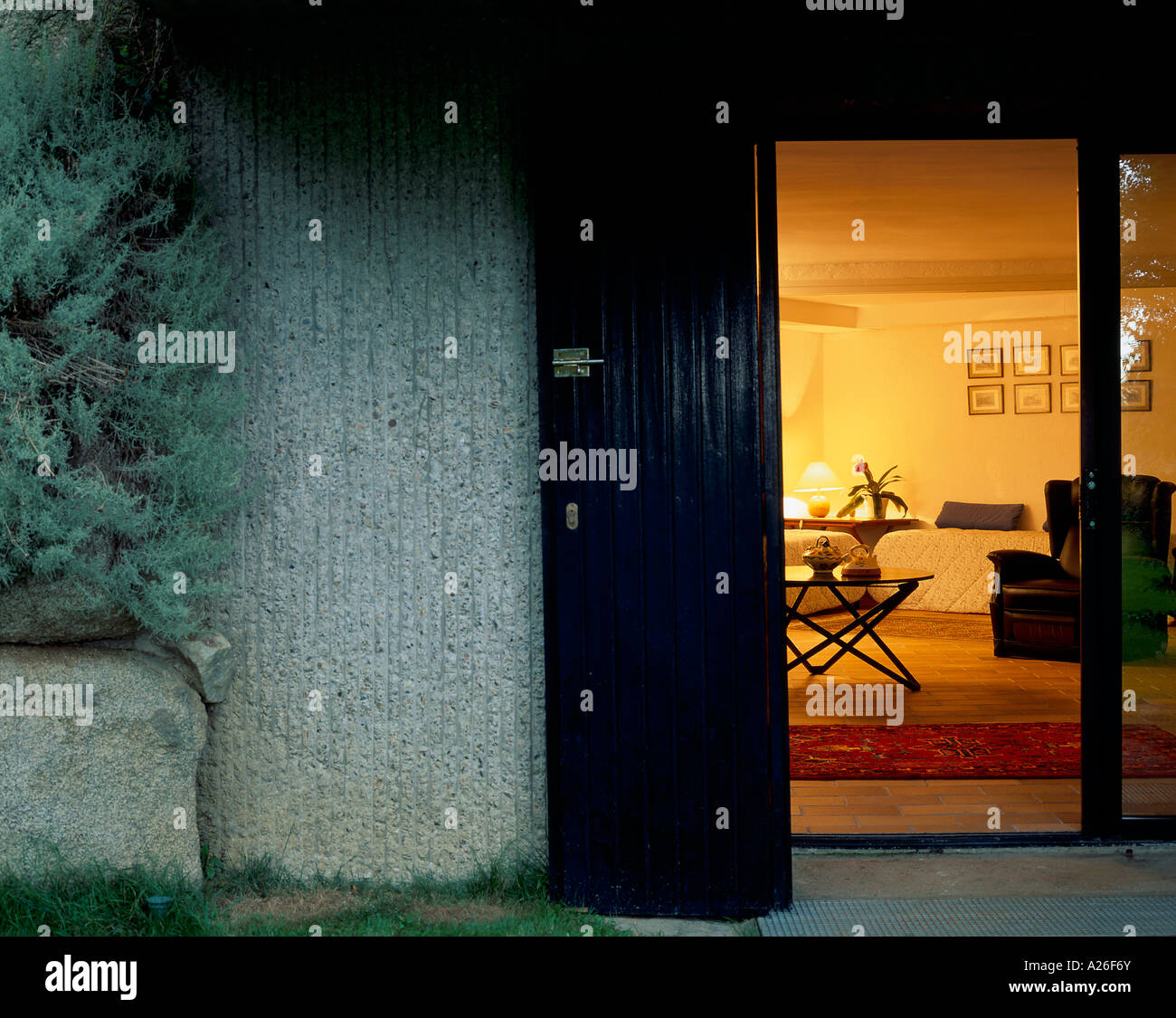 View of the entrance to a house Stock Photo - Alamy