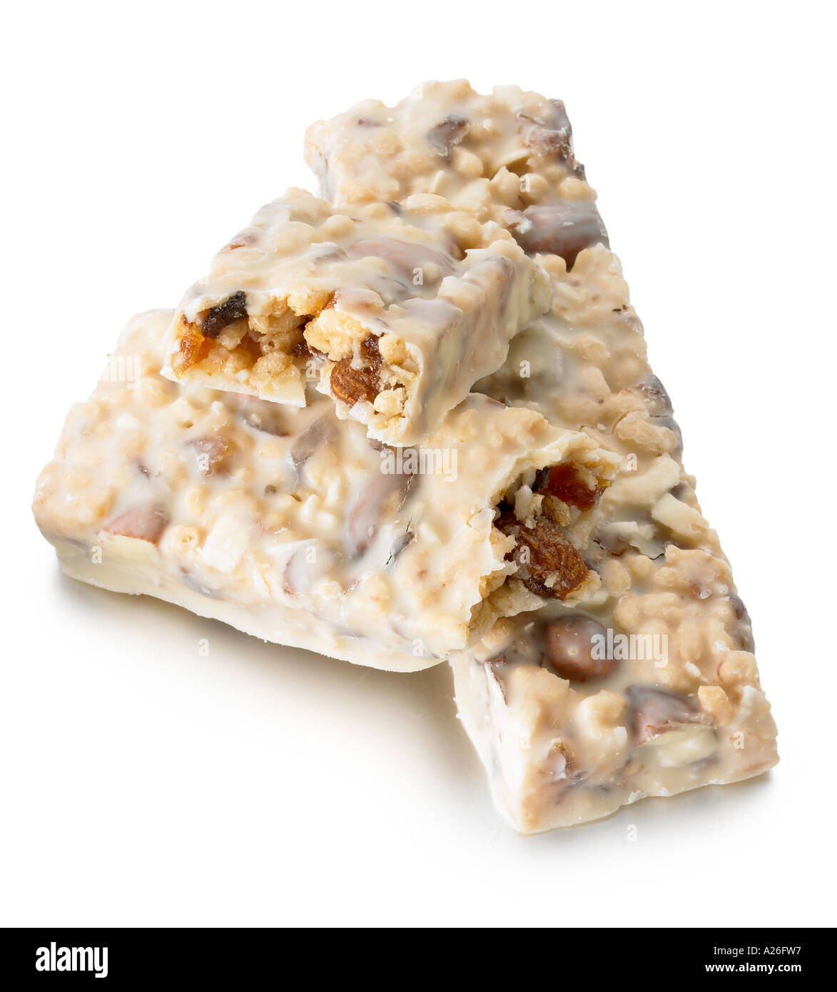 Apricot and almond yogurt bar Stock Photo - Alamy