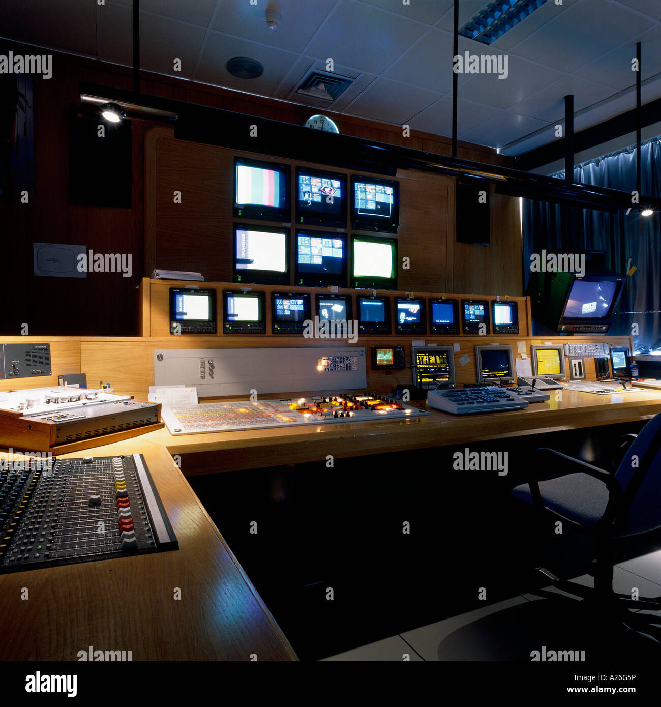 View of a broadcasting studio Stock Photo - Alamy