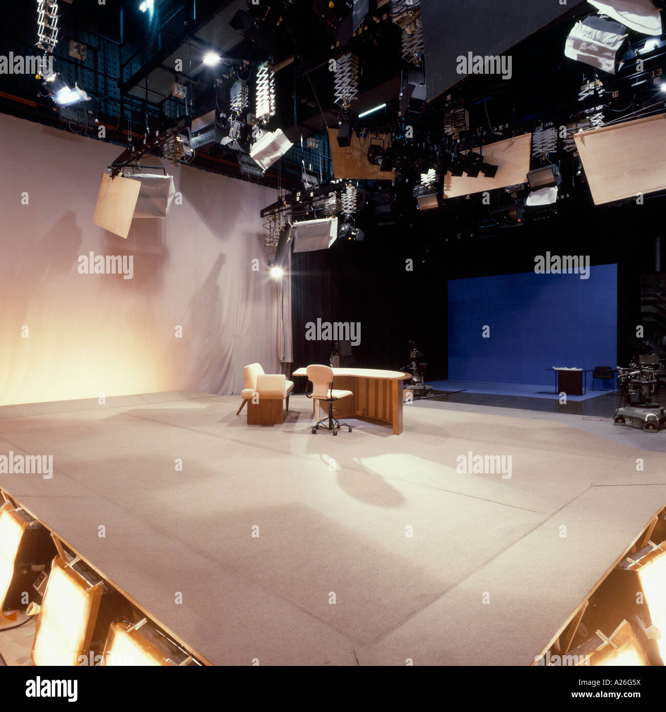View of a broadcasting studio Stock Photo - Alamy