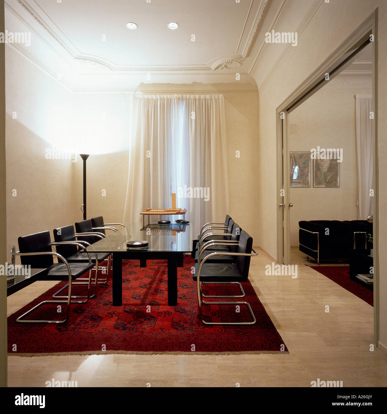 View of an eclectic conference room Stock Photo - Alamy