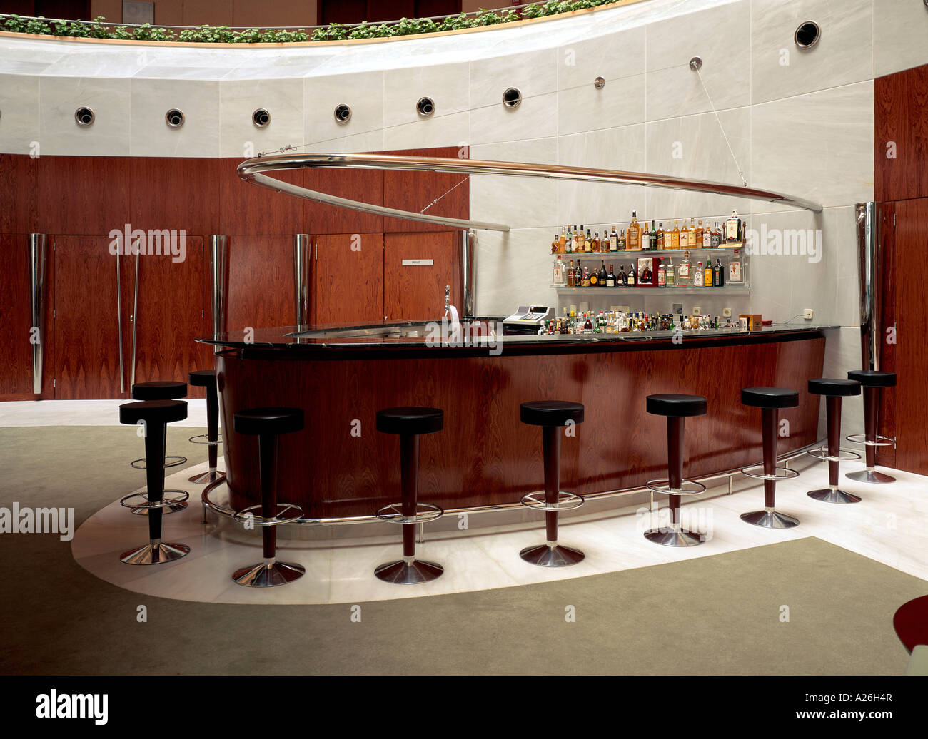 View of a bar counter inside a hotel Stock Photo - Alamy