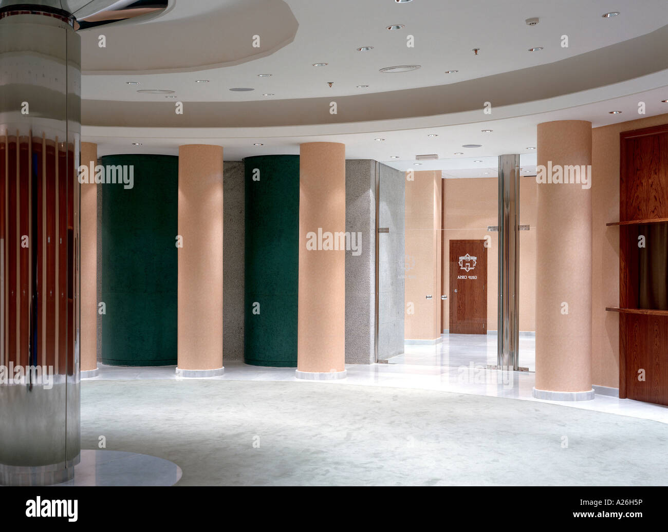 View of an eclectic hall inside a hotel Stock Photo - Alamy