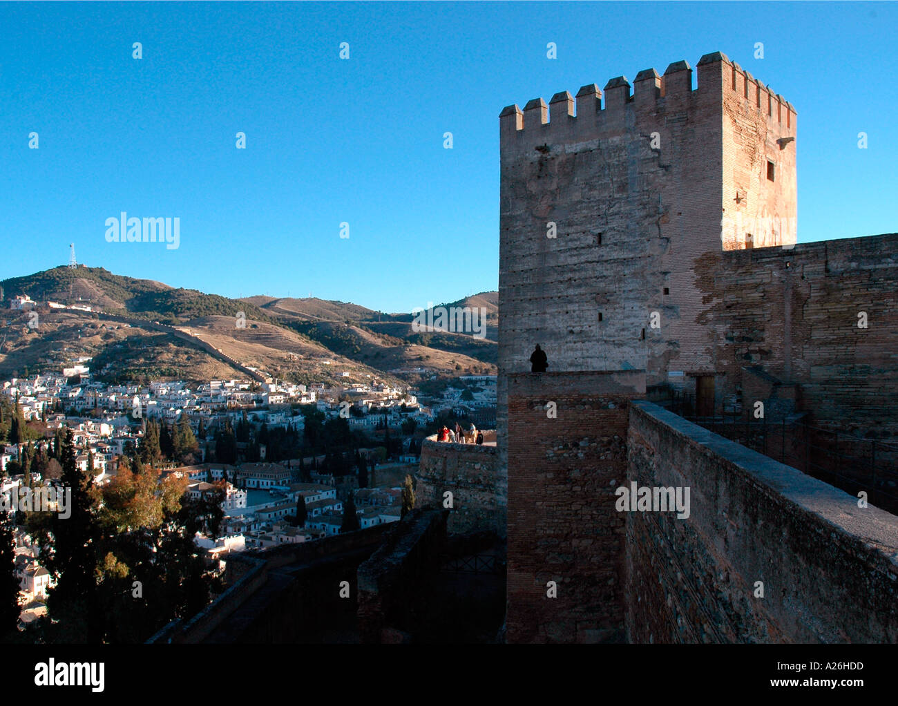 Alhambra - the Alcazaba Stock Photo - Alamy