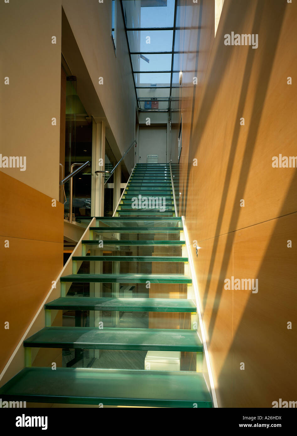 View of a staircase in an office Stock Photo - Alamy