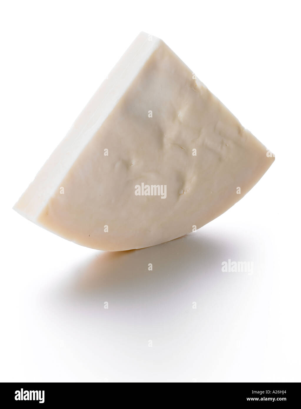 Goats cheese wedge hard wedge matured cut-out curd milk produce Stock ...