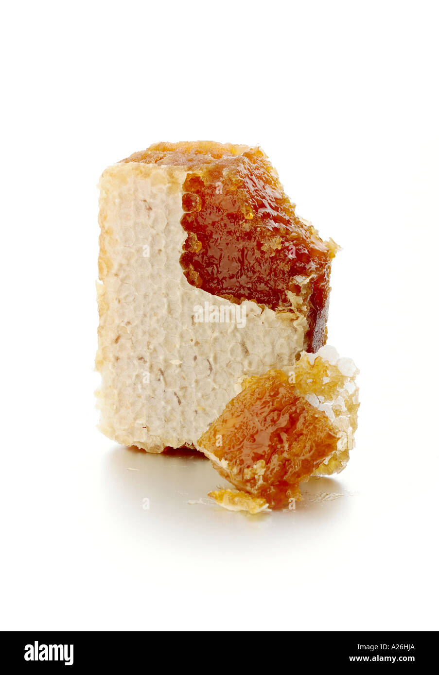 Honeycomb chunk cut out cut-out sweet hive worker bee hexagon Stock ...