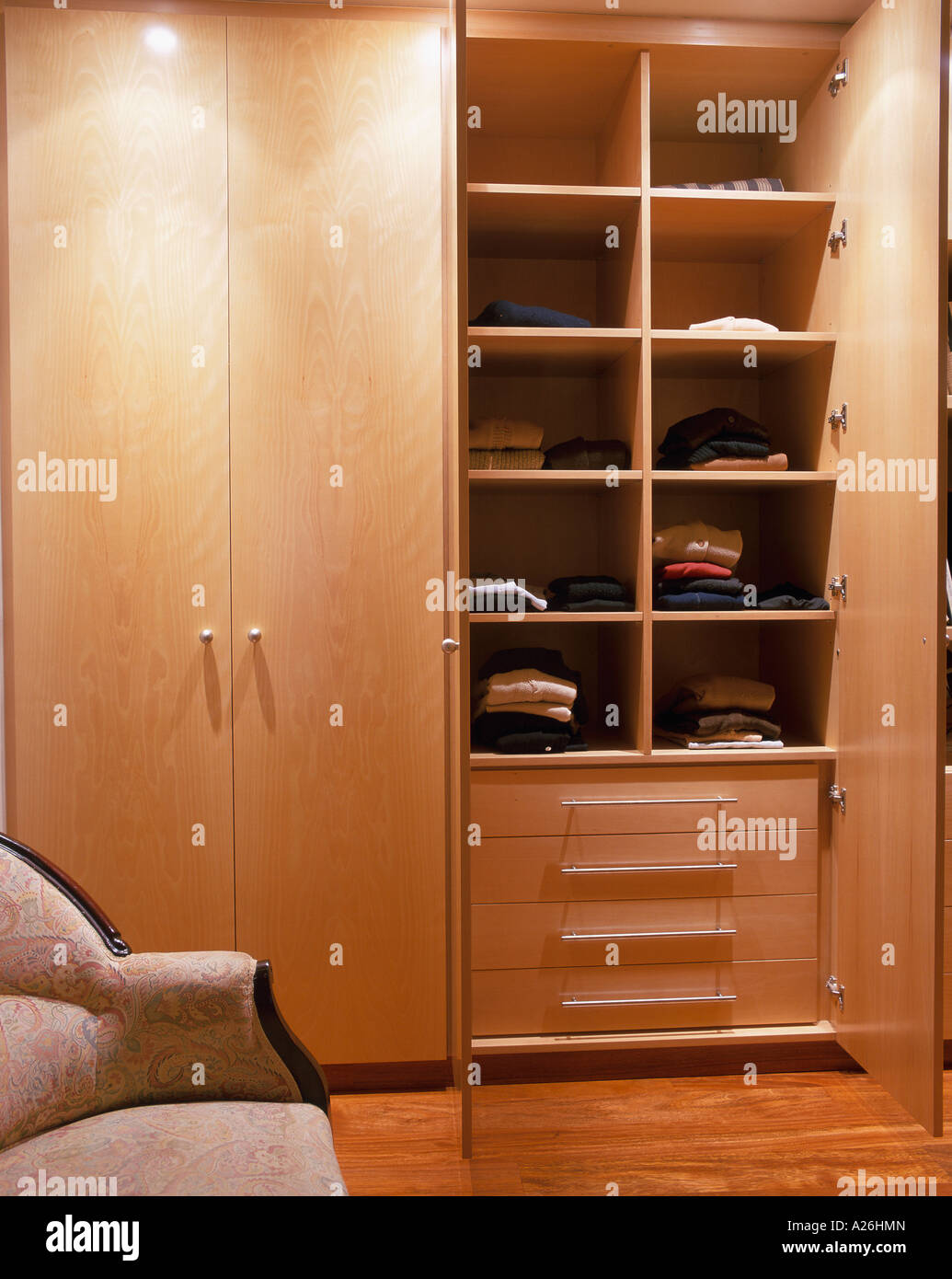 View of an elegant wardrobe Stock Photo - Alamy