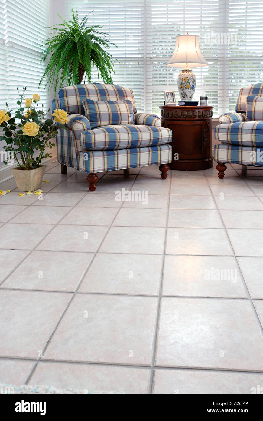 Flooring view of a sun room Stock Photo - Alamy