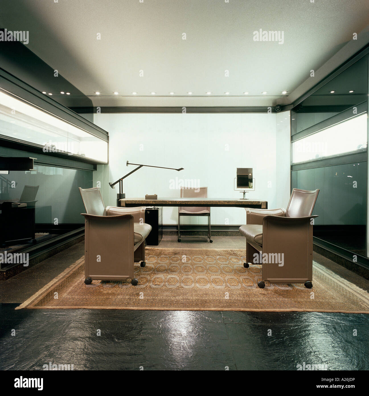 View of an illuminated office Stock Photo - Alamy