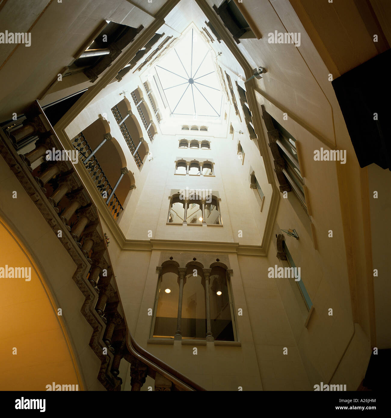 View of skylight in a hotel building Stock Photo - Alamy