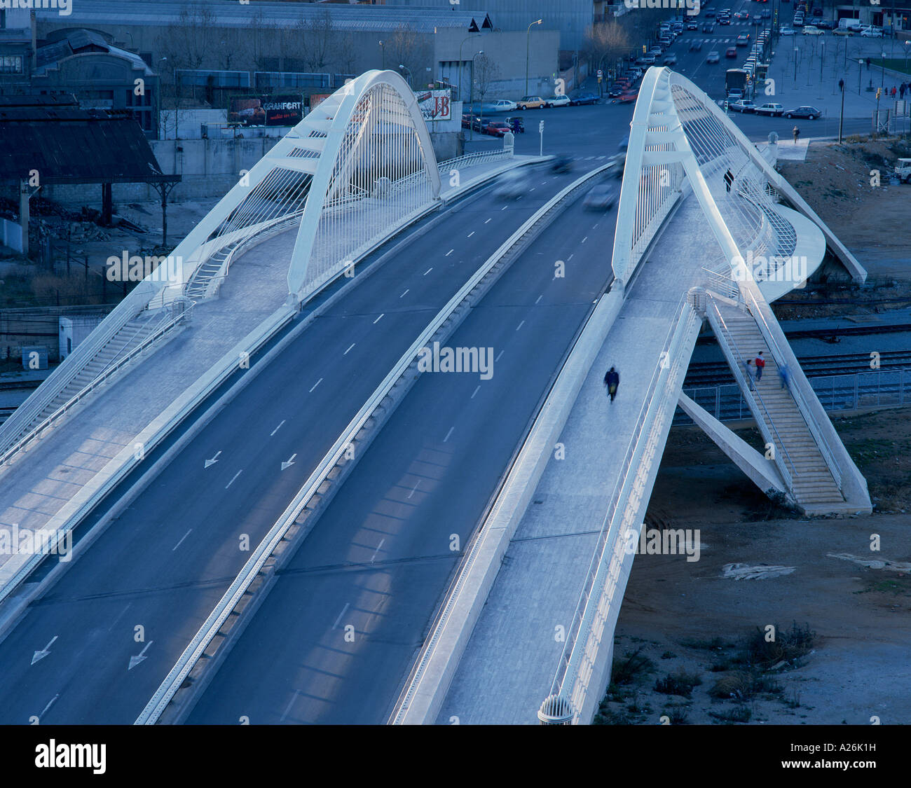 View of a structural bridge Stock Photo - Alamy