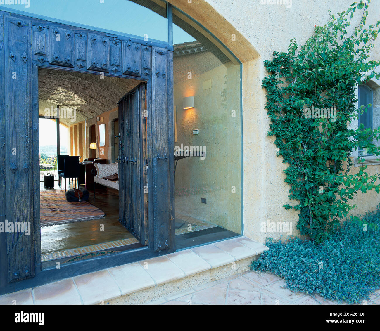 View of an entrance leading to a hall Stock Photo - Alamy