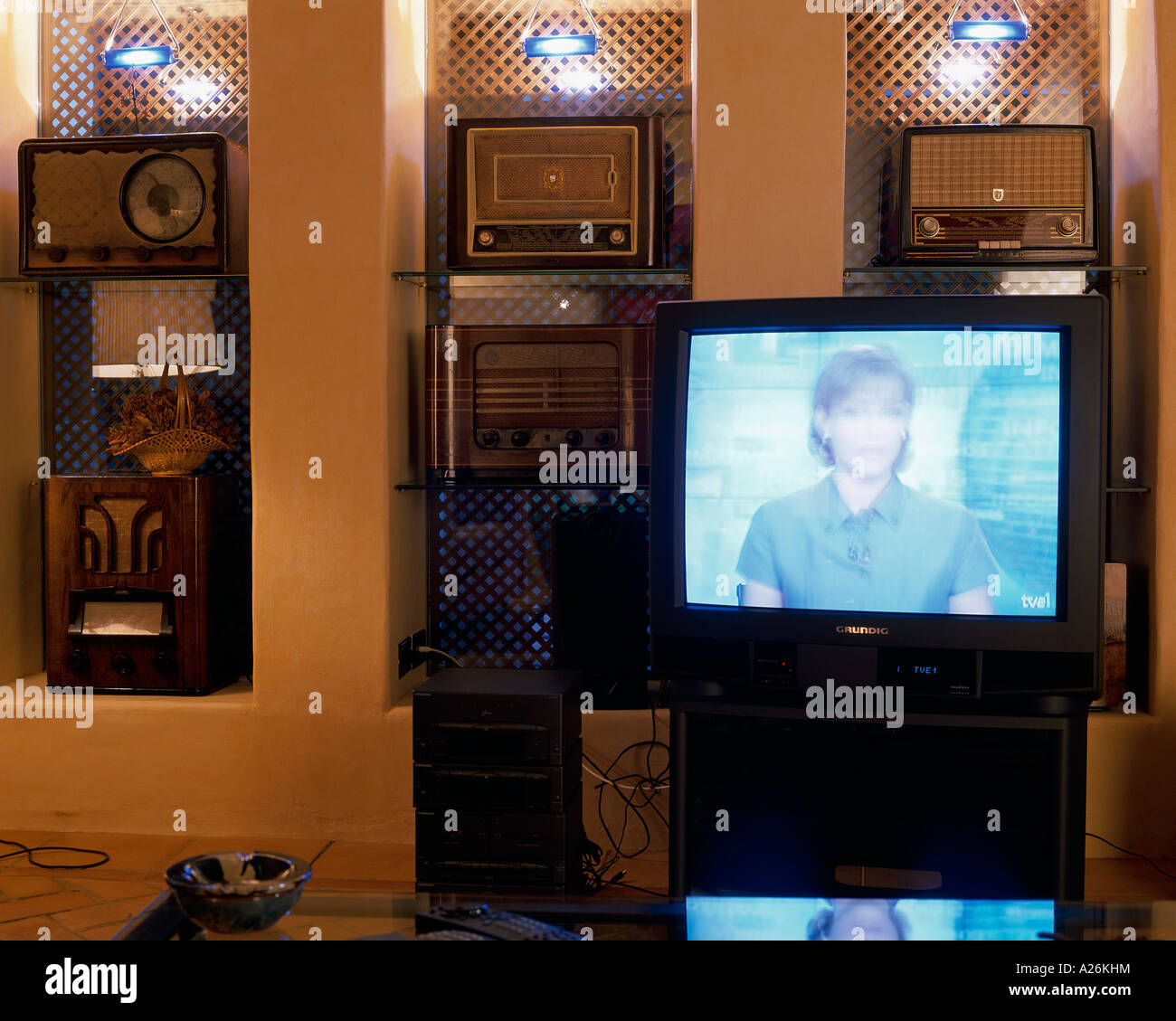 View of a television in a house Stock Photo - Alamy