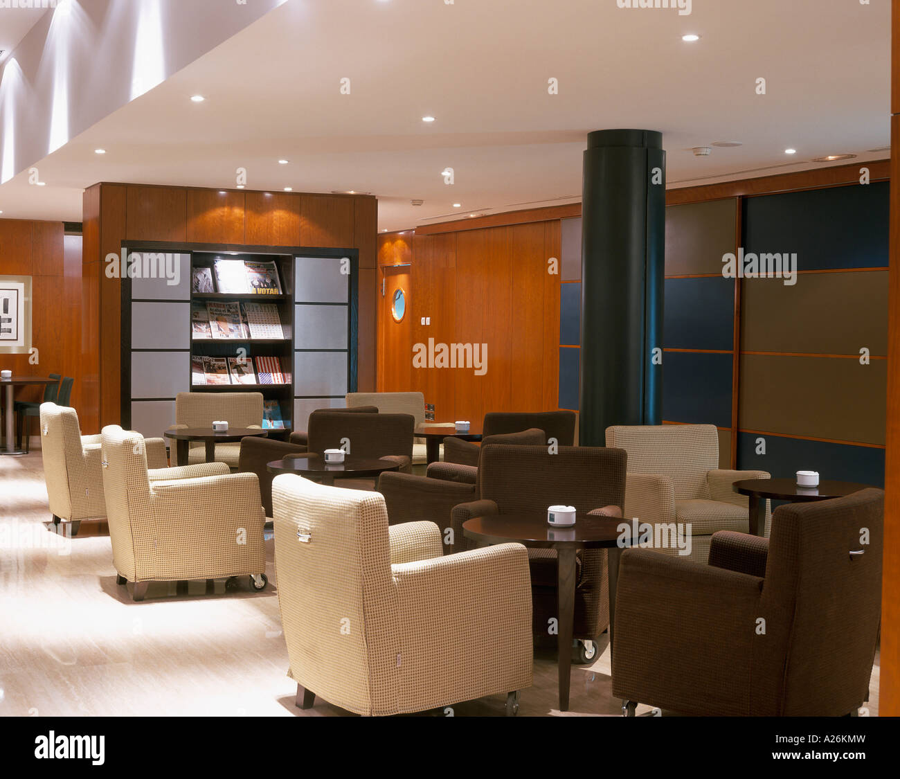 View of a hotel with a comfortable seating arrangement Stock Photo - Alamy