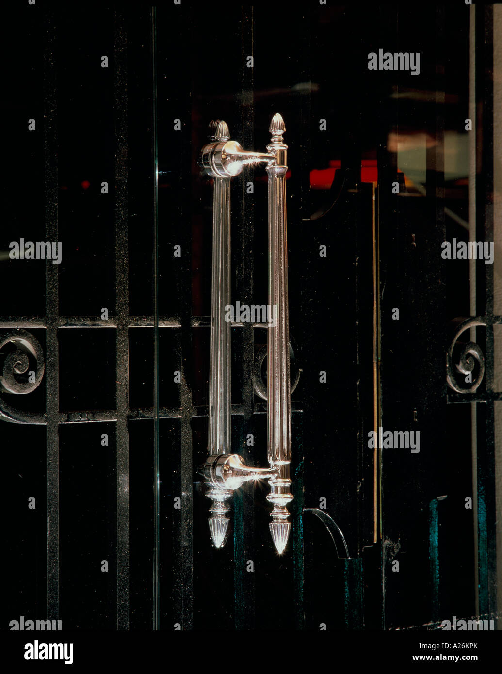 Close up of the handle of a gate Stock Photo - Alamy