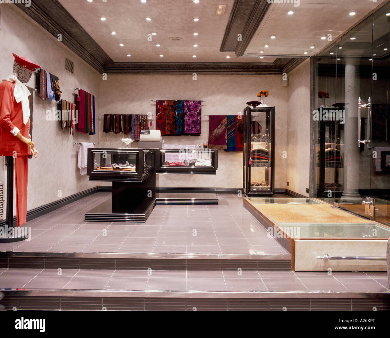 View of an eclectic garment showroom Stock Photo - Alamy