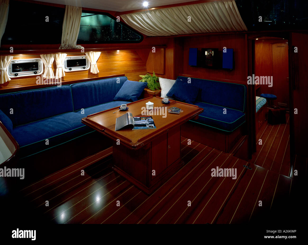 View of the interiors of a ship Stock Photo - Alamy