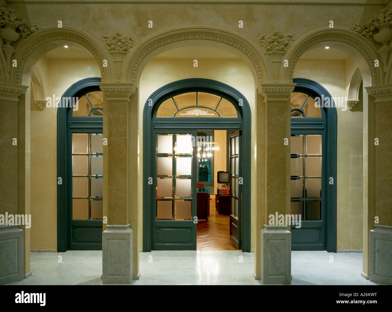 View of an arched open doorway Stock Photo - Alamy