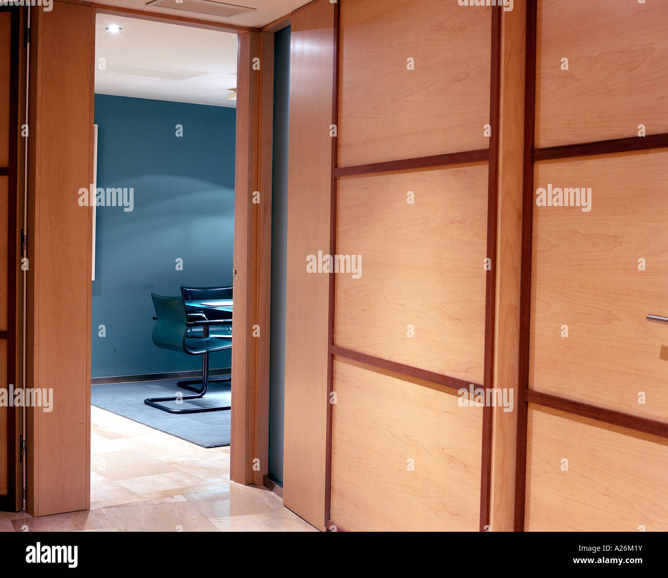 View of an office through a doorway Stock Photo - Alamy