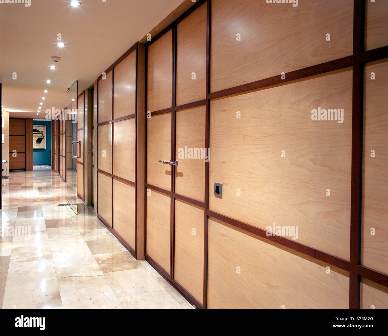 View of an office hallway Stock Photo - Alamy