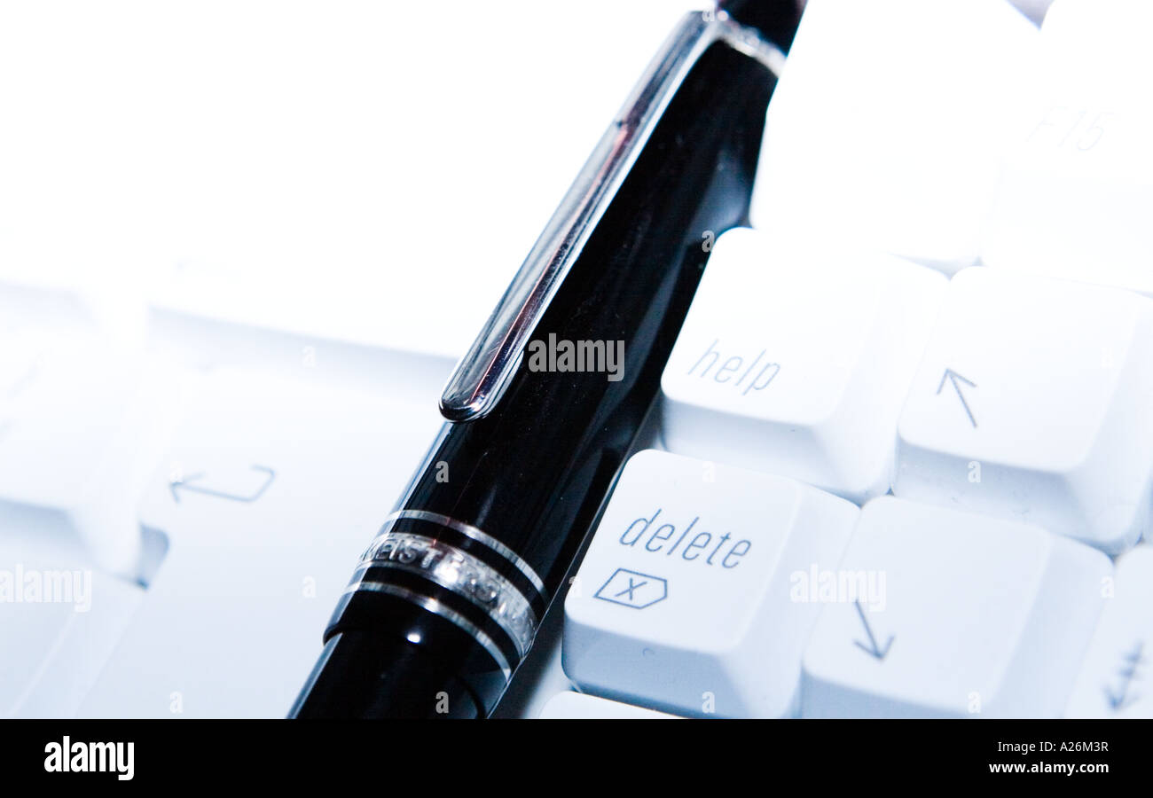 Pen & Keyboard 2 Stock Photo - Alamy