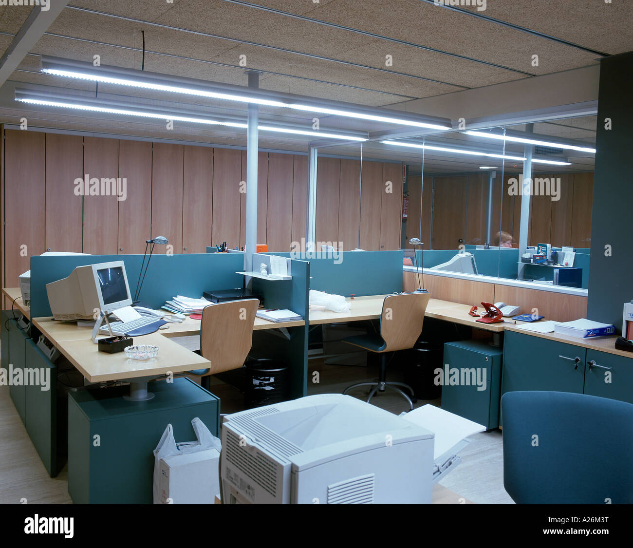 View of a well equipped office Stock Photo - Alamy