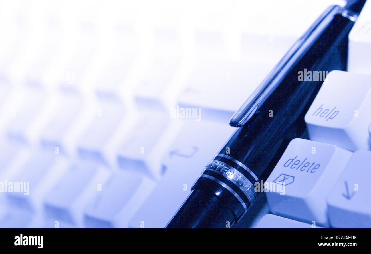 Pen & Keyboard 1 Stock Photo - Alamy