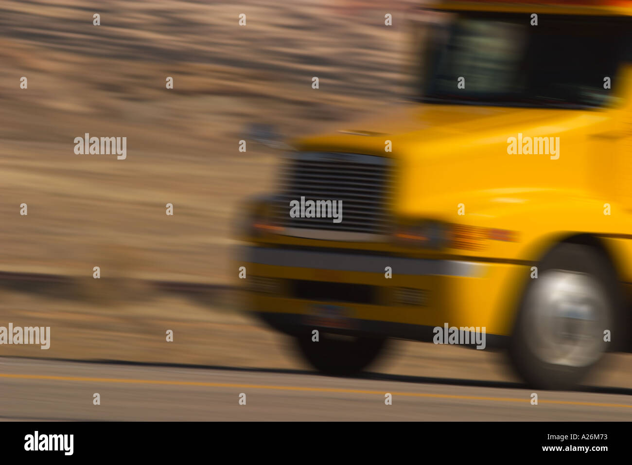 Semi Truck at Sunset Stock Photo - Alamy