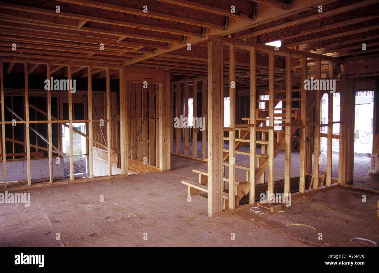 Construction of a home Stock Photo - Alamy