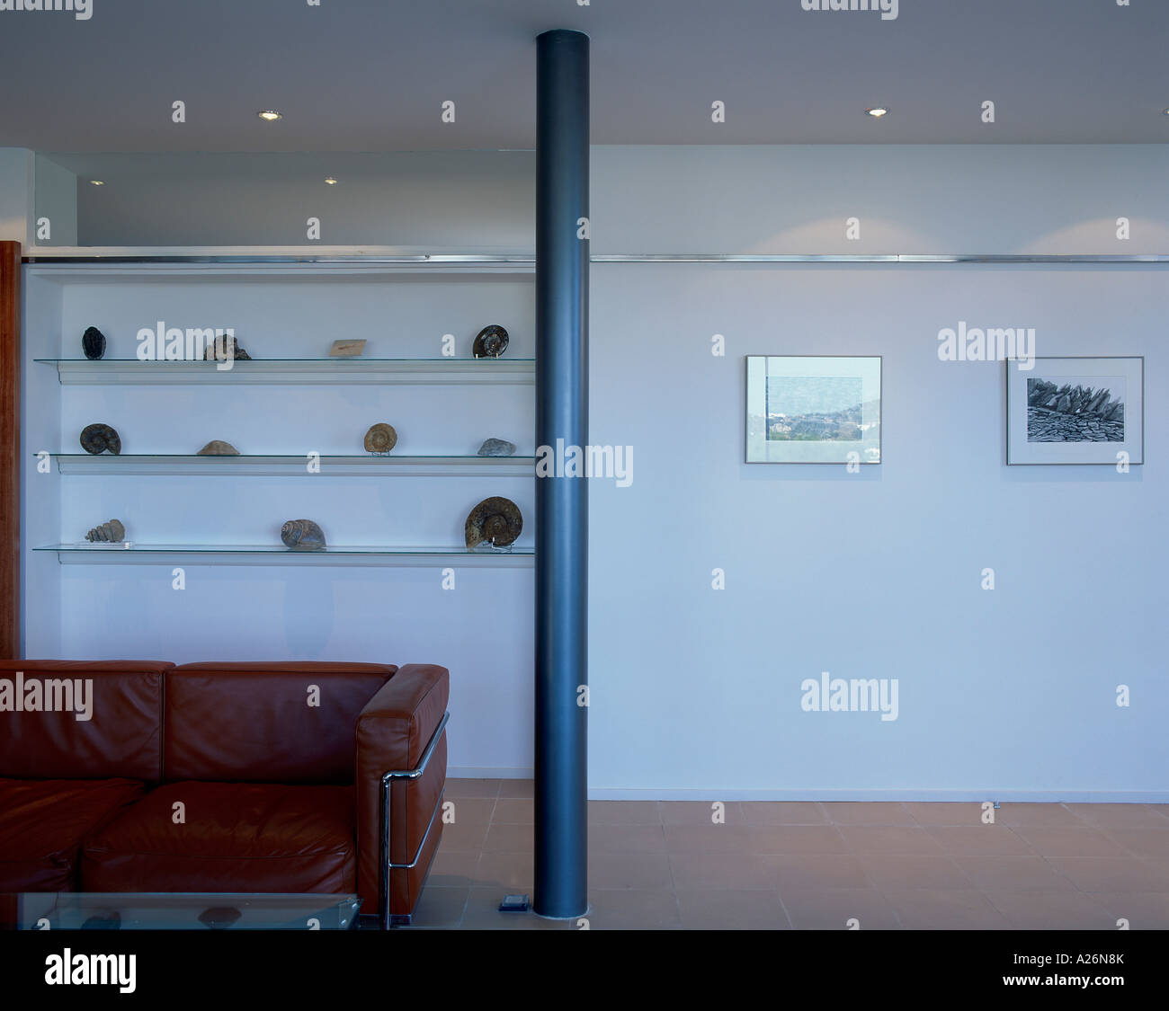 Artifacts are on display in a living room Stock Photo - Alamy