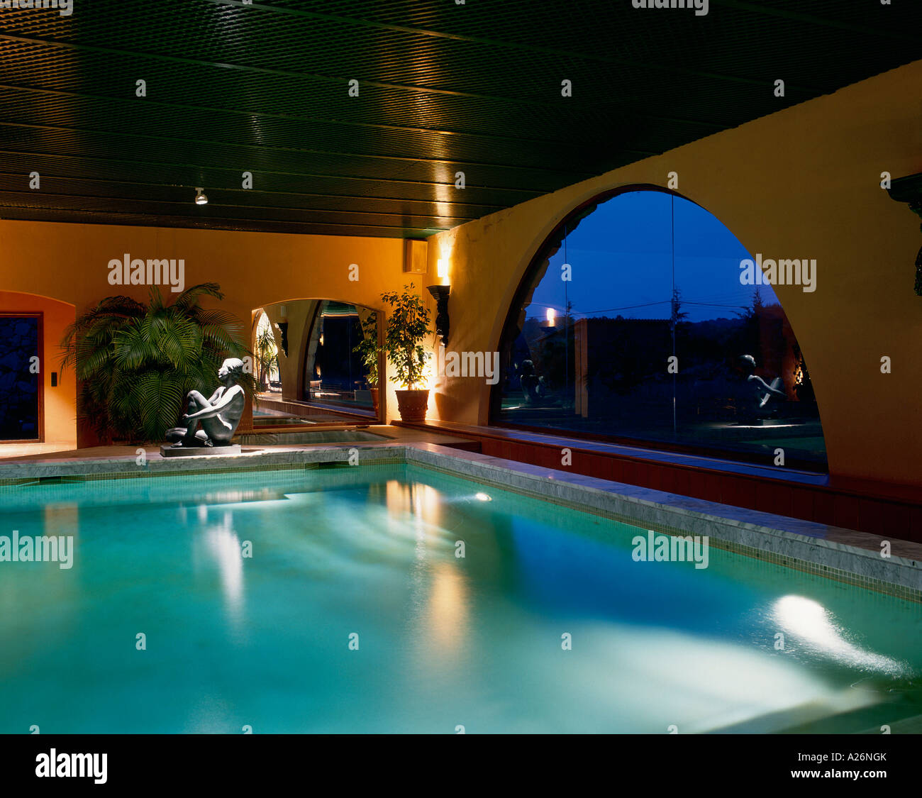 View of an indoor swimming pool Stock Photo - Alamy