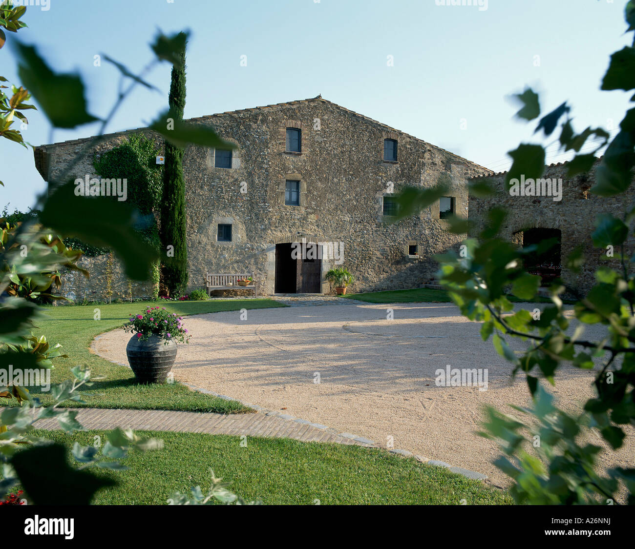 View of a rustic architectural building Stock Photo - Alamy