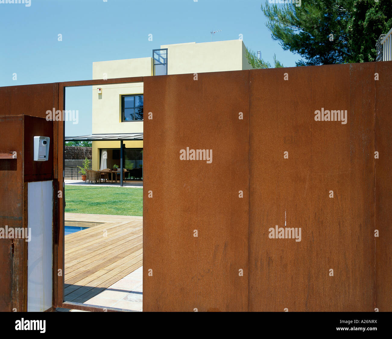 View of the gateway of a house Stock Photo - Alamy