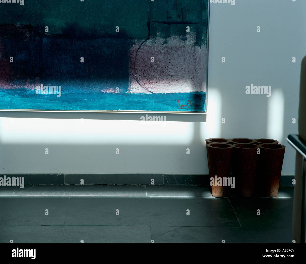 Partial view of a painting on a wall Stock Photo - Alamy