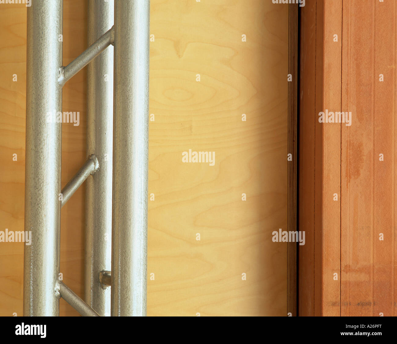 Partial view of a metallic framework Stock Photo - Alamy