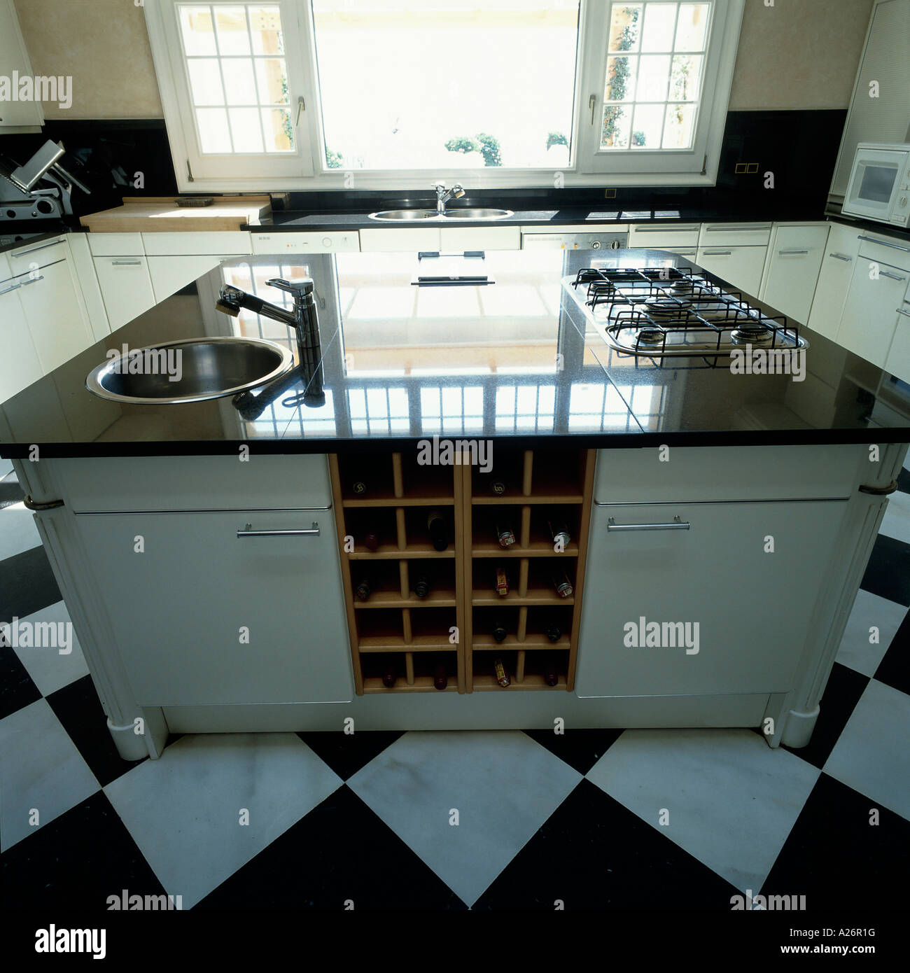 View of a kitchen counter top Stock Photo - Alamy