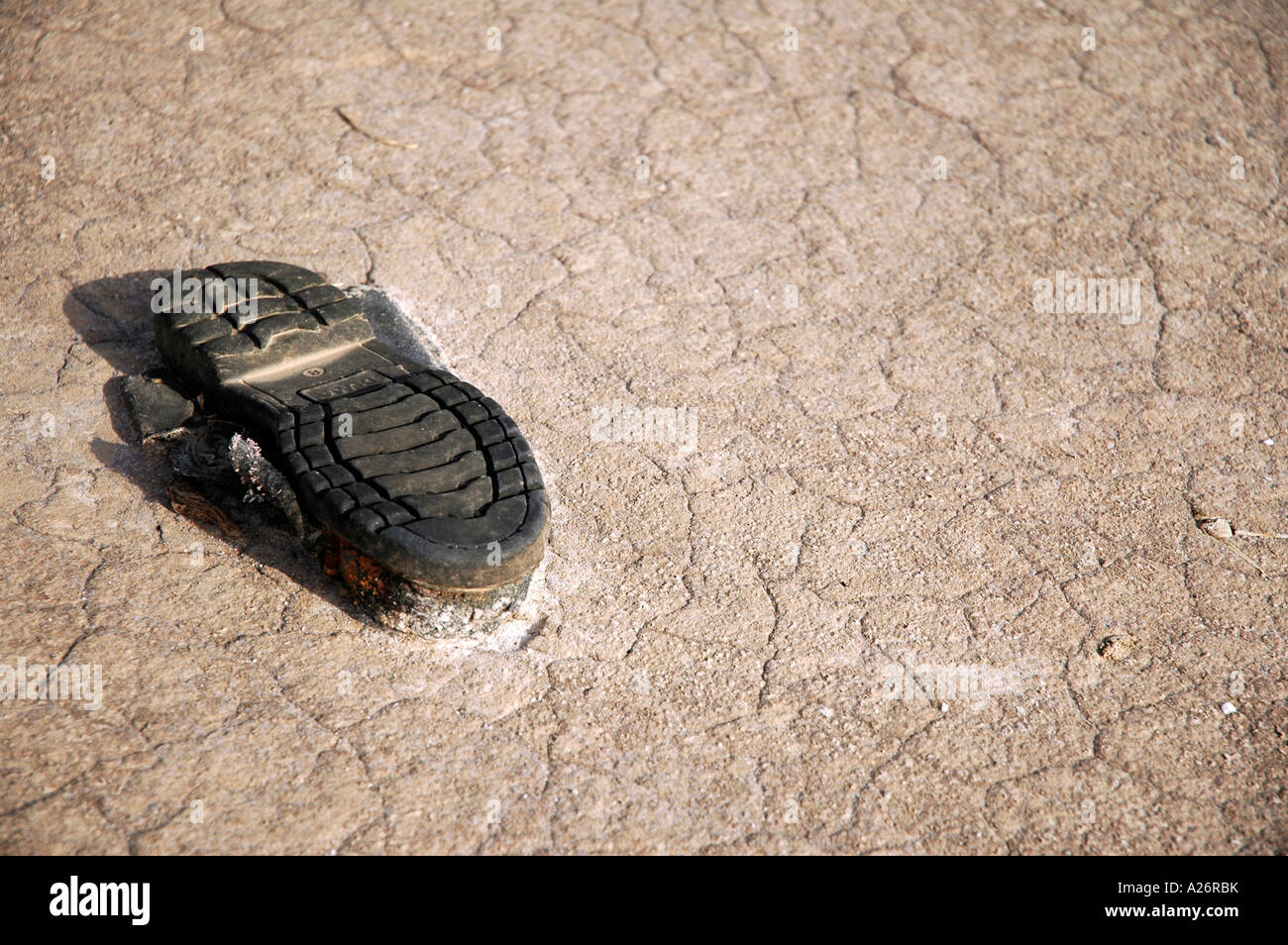 Boot tread in Salt Lake of Tuz Gölü, Turkey, Asia Stock Photo - Alamy